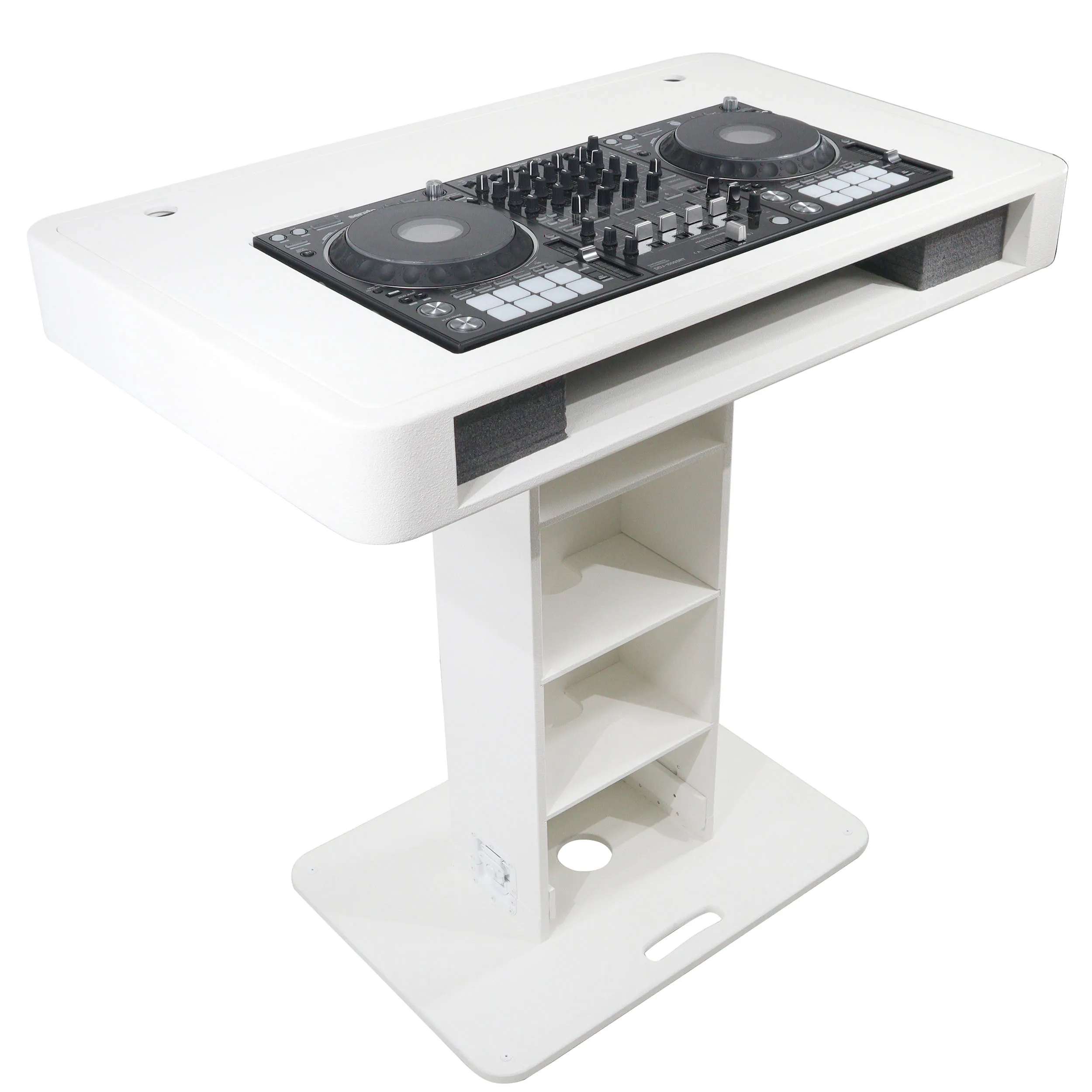 White Black Finish Dj Control Tower Dj Podium Travel Stand By Zcase For ...