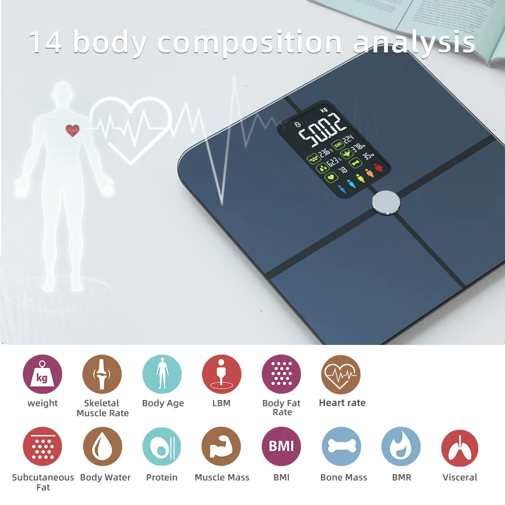 Welland Big Va Screen Bmi Analyzer Electronic Smart Body Fat Weighing Scale - Buy Weight Scales ...