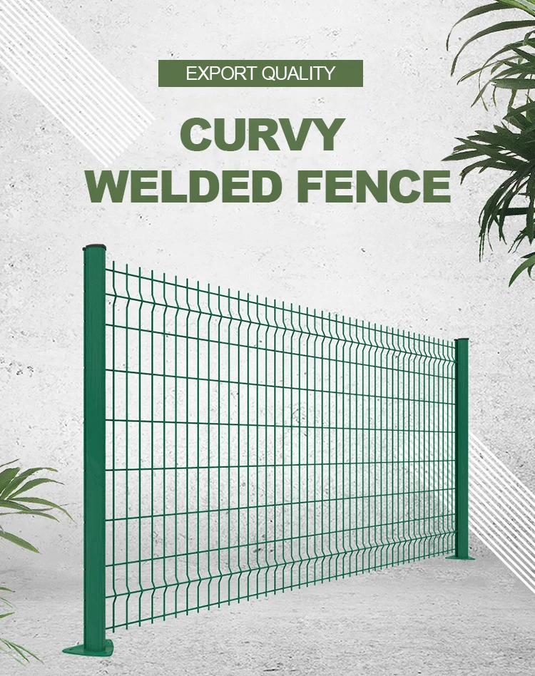 New Design Welded Wire Mesh Fence Panel In 12 Gauge For Garden Farm/ranch/3d Curvy Galvanized ...