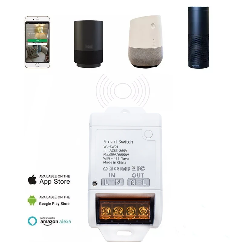 Smart Home Tuya Wifi Module 433mhz Remote Control Self-locking Switch ...