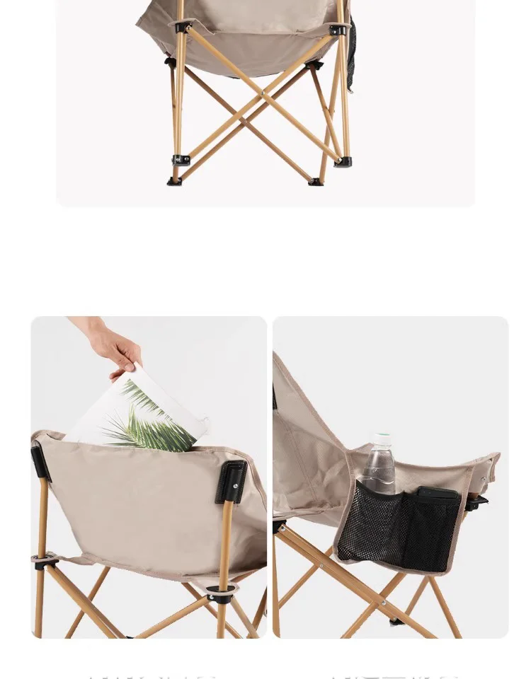 BRS Outdoor Folding Travel Moon Chair - Portable Camping Chair