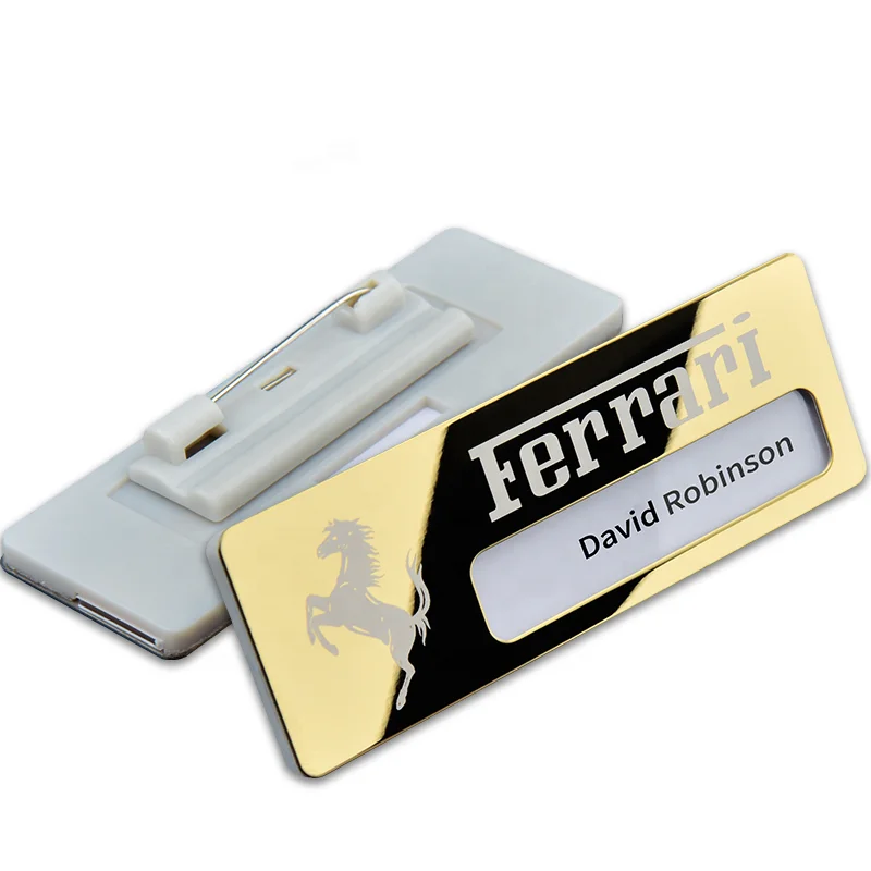 Focus Custom Name Badge Staff Employee Name Tag Id Identification Metal ...