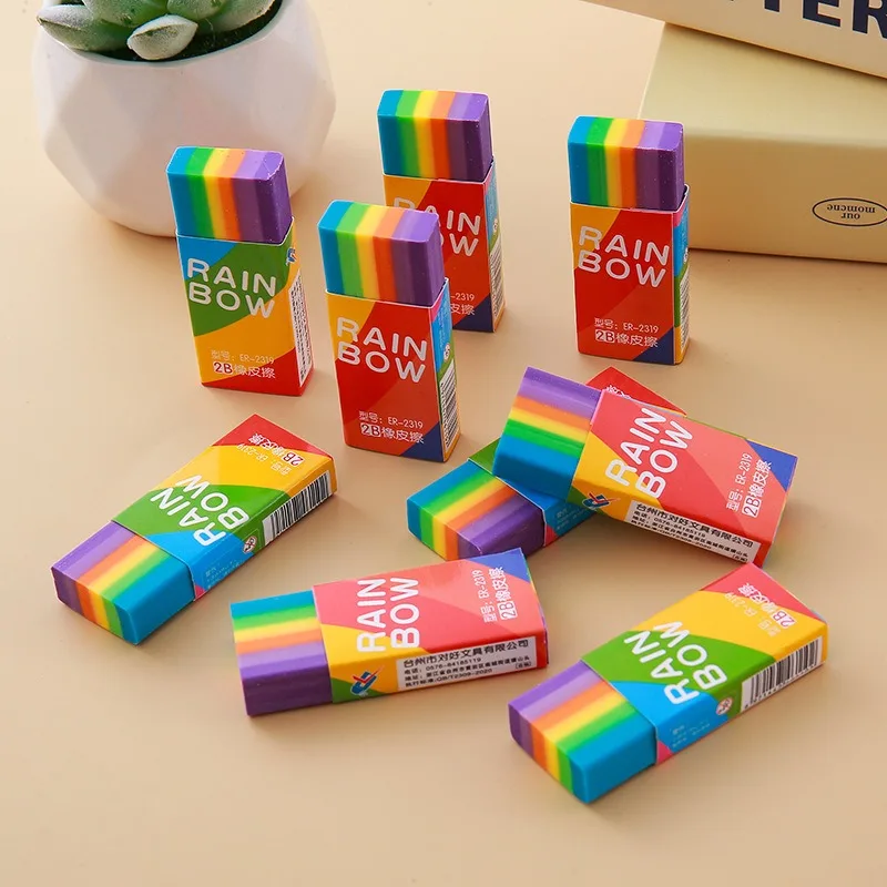 rainbow Slice Eraser Student Back to School Gift Creative Crumb Scent ...