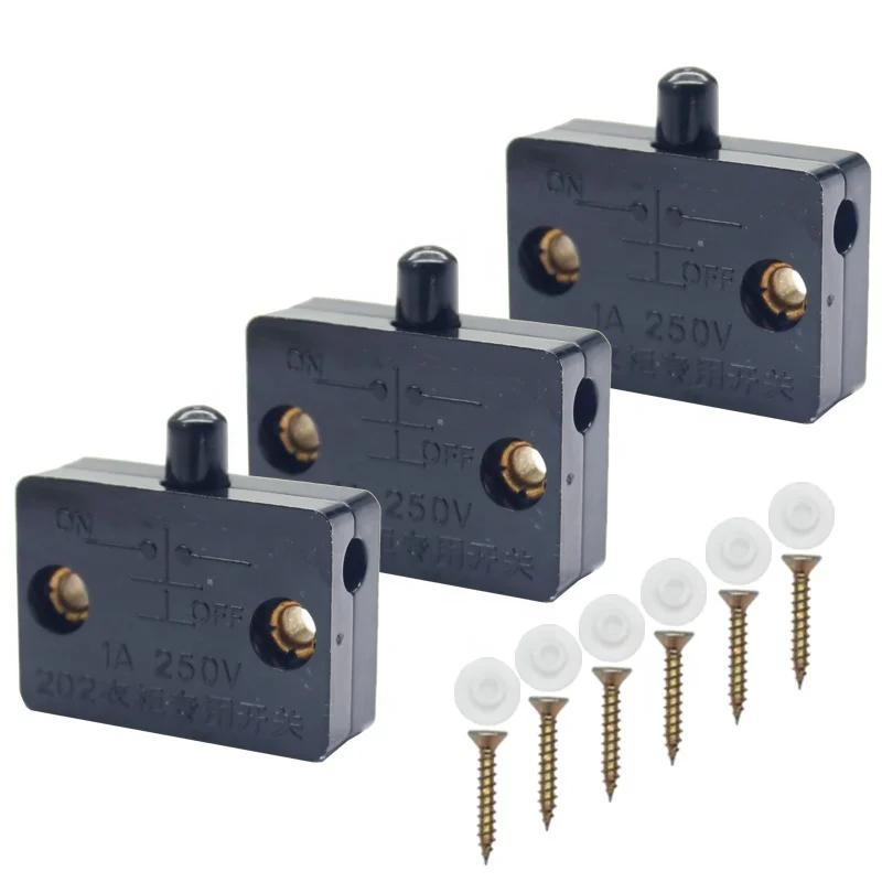 12V 24V 110V Push Lamp Switch - Instant Cabinet Light Control