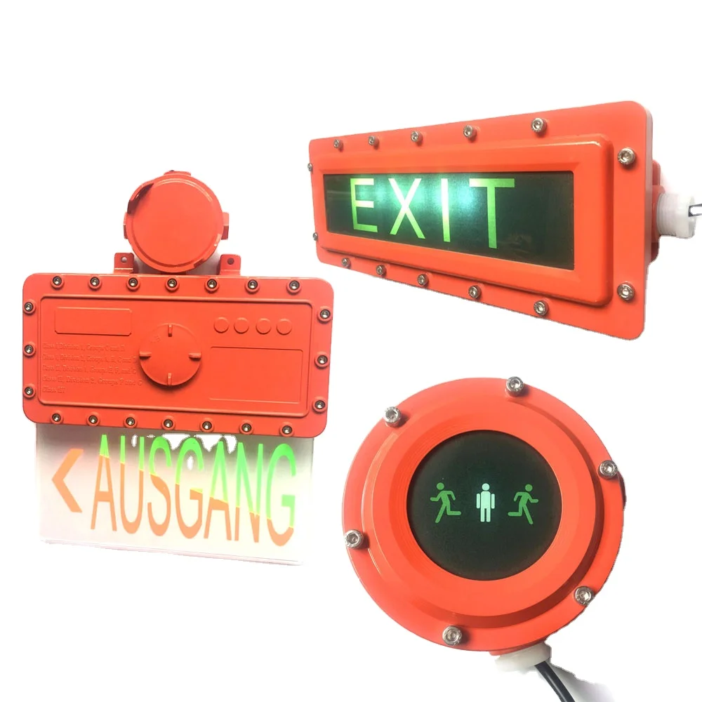 Explosion Proof Led Exit Sign Light Customized Hanging Emergency Fire ...