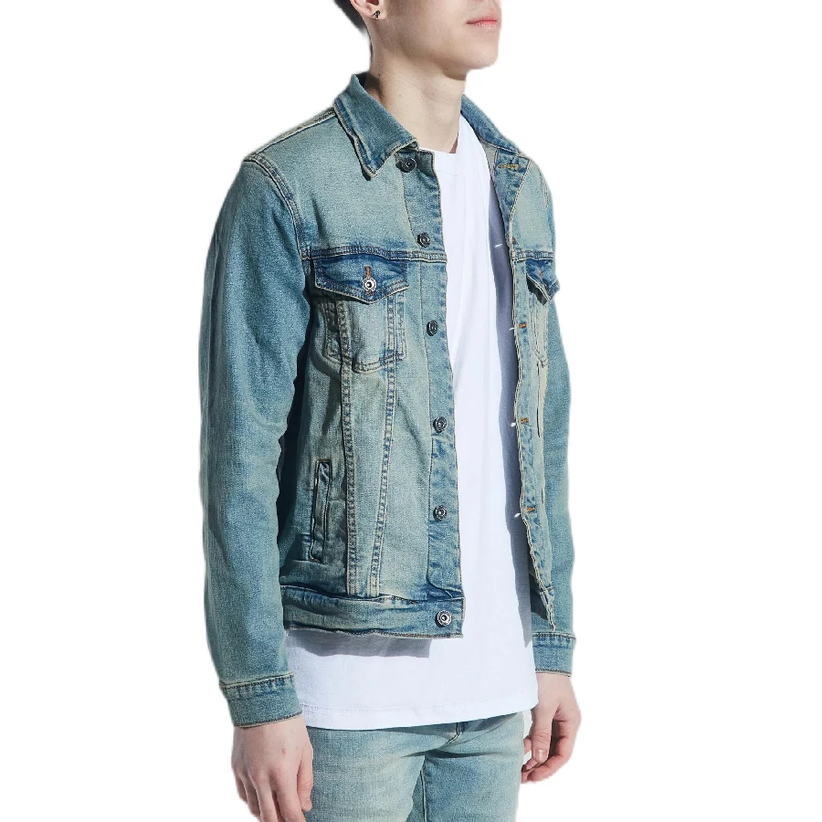 Wholesale Price Denim Jeans Jacket Men Vintage Blue Denim Motorcycle ...