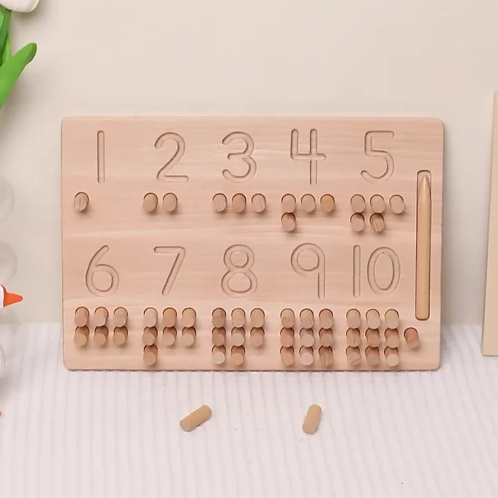 Custom Children Wooden Number Math Learning Board Montessori ...