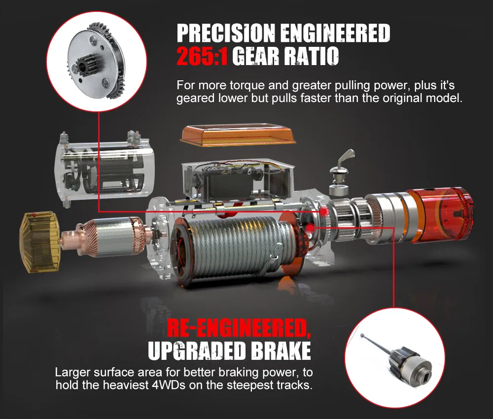 FIREYRED 12V 13000LBS IP67 Waterproof Electric Winch