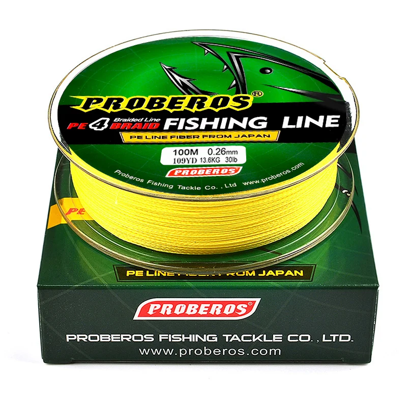 Topline 6LB-100LB 100M 4 Strands Braided Fishing Line 4 Weaves Braid PE ...