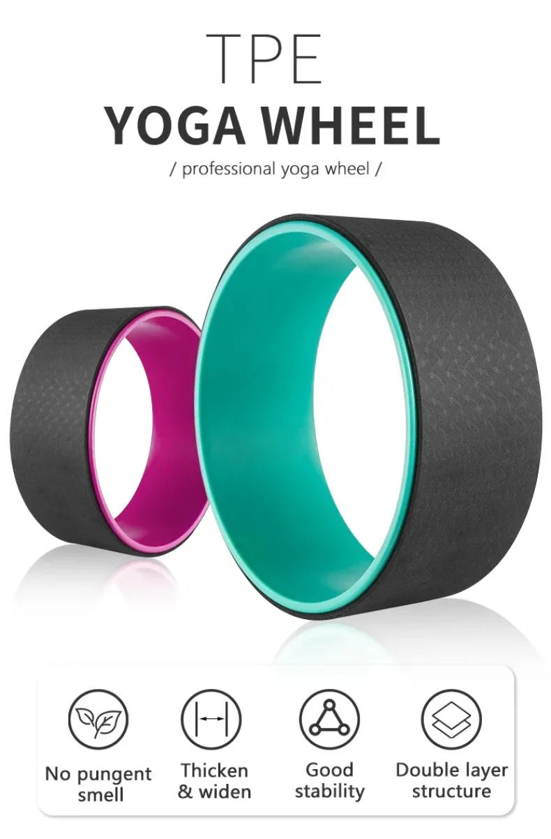 Yoga Wheel Set - Strongest & Most Comfortable Yoga Prop Wheel,3 Pack ...