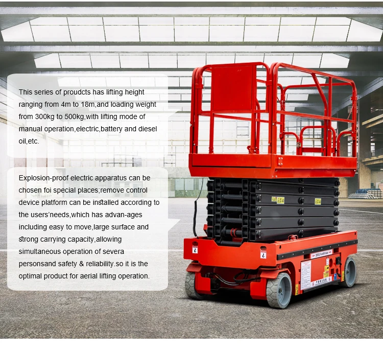 6meter Vertical Self Propelled Elevator Electric Manlift Lifting ...