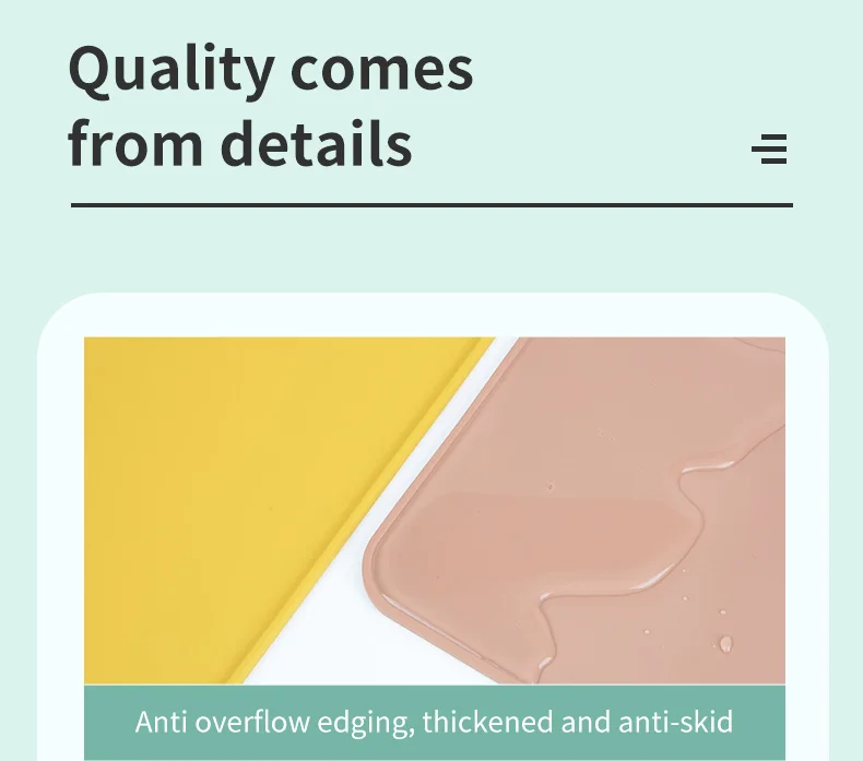 2023 Silicone Rectangular Placemat - Non Slip & Sustainable