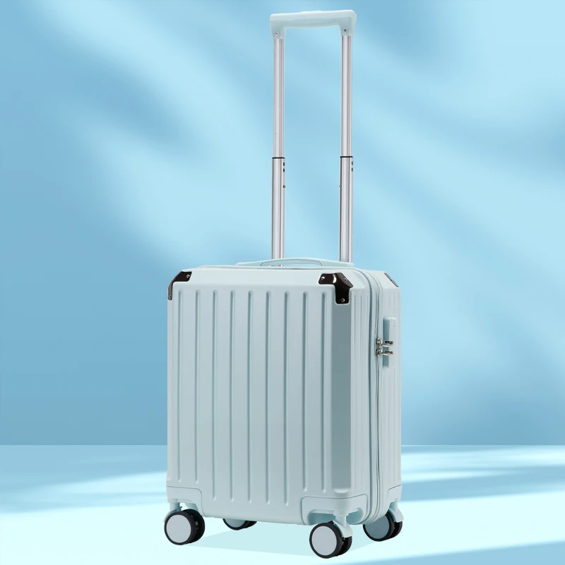 Unisex Hard Shell Travel Box Lightweight Pu Material Suitcase With ...