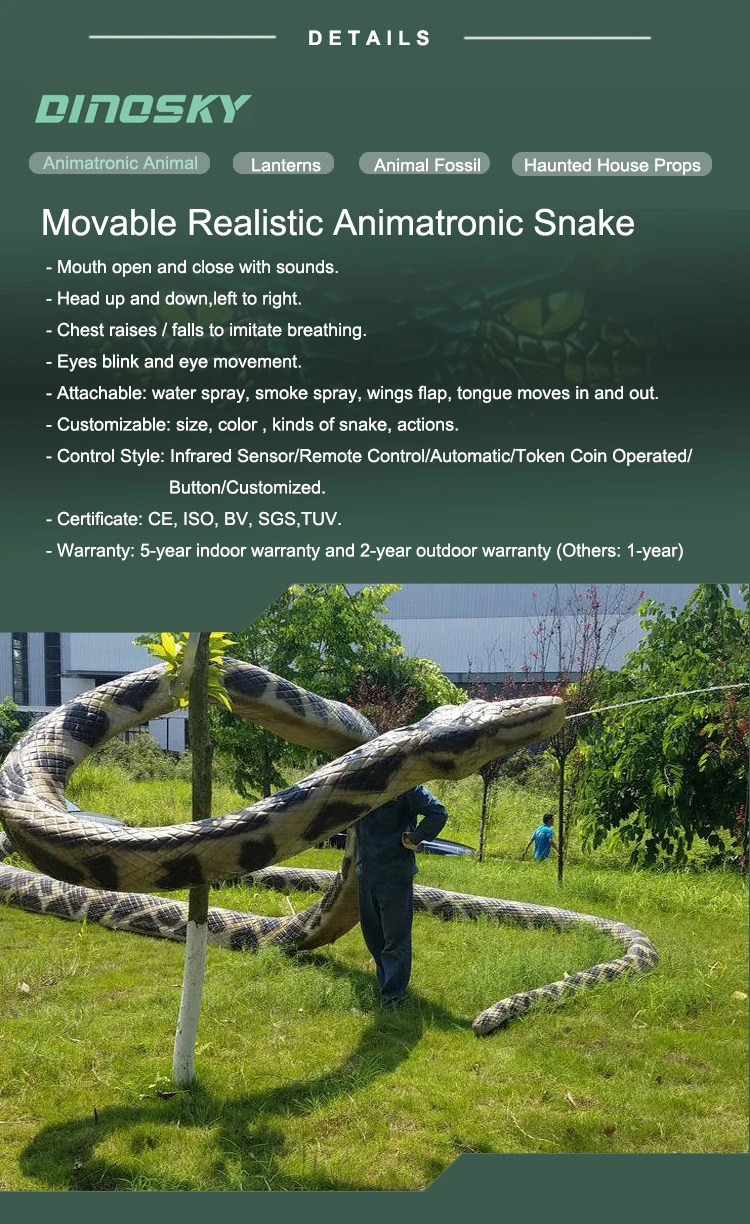 2024 Upgrade Park Artificial Realistic Animatronic Anaconda Moving ...