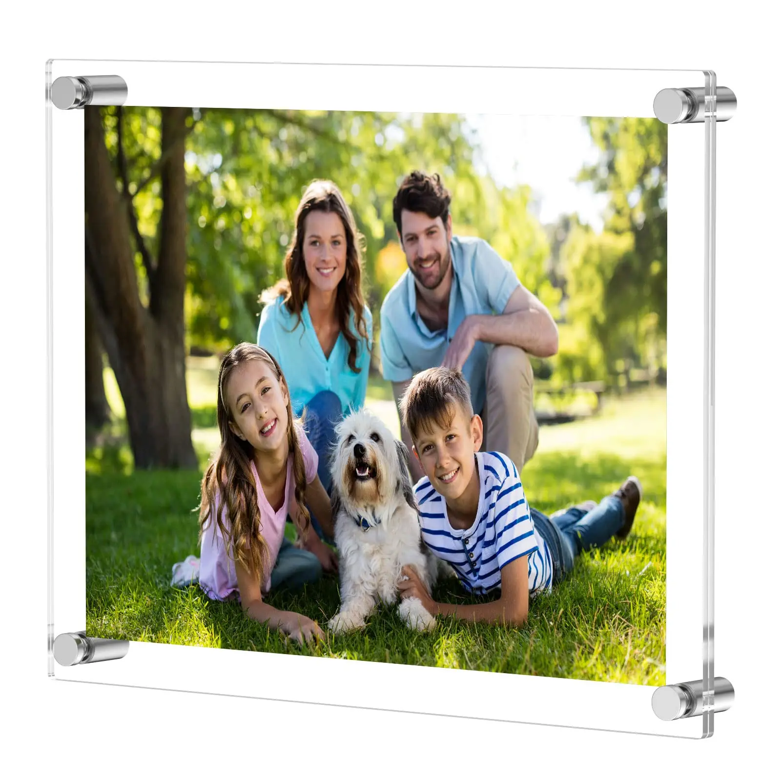11x14 Clear Acrylic Wall Mount Floating Frameless Picture Frame For ...