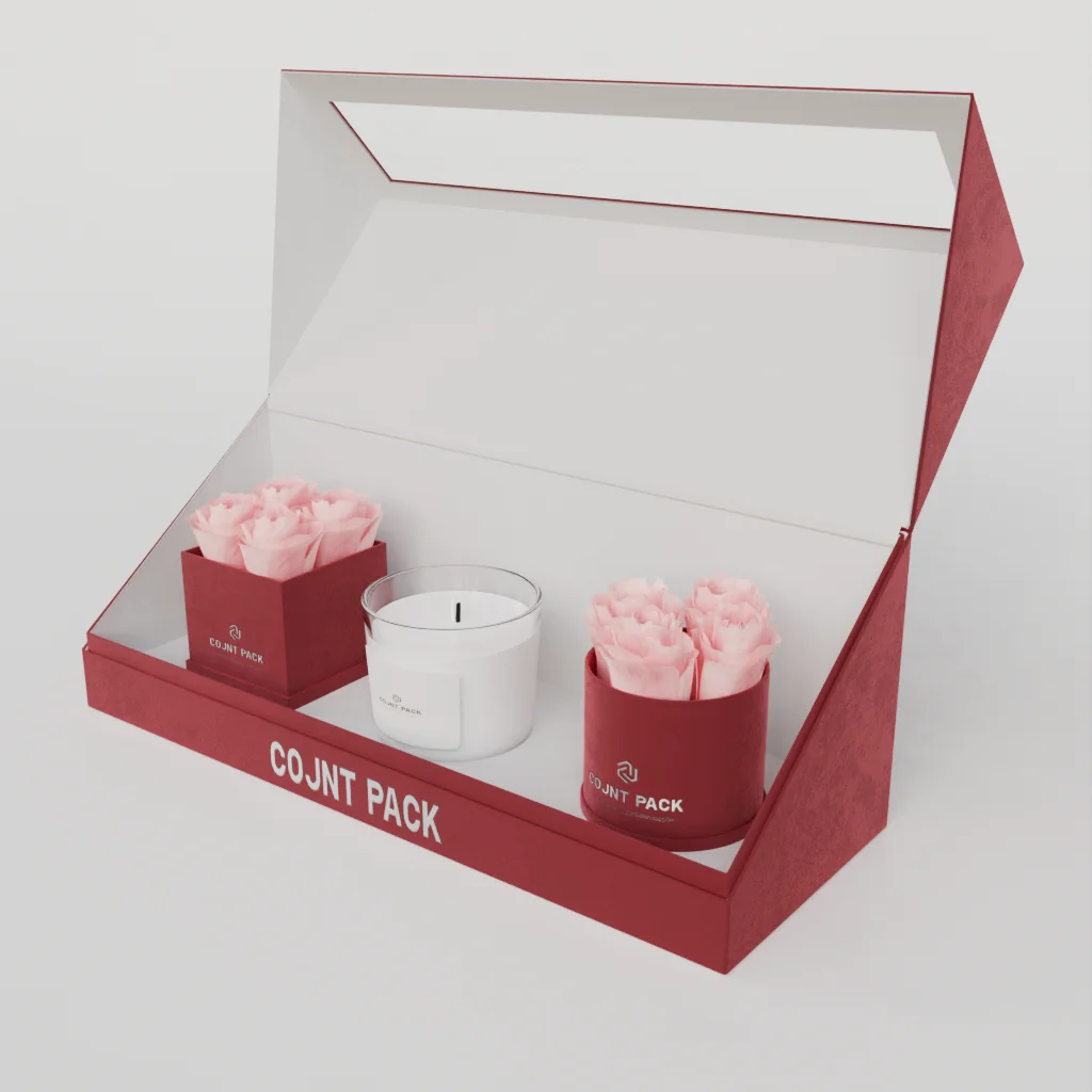 Luxury Velvet Display Box Flower Arrangement For Candle,Mother's Day ...