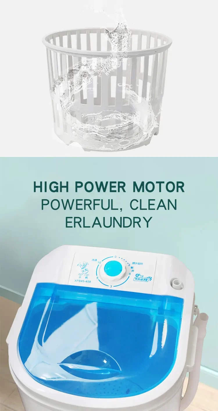 Mini Portable Electric Washing & Drying Machine, 4.5kg Capacity