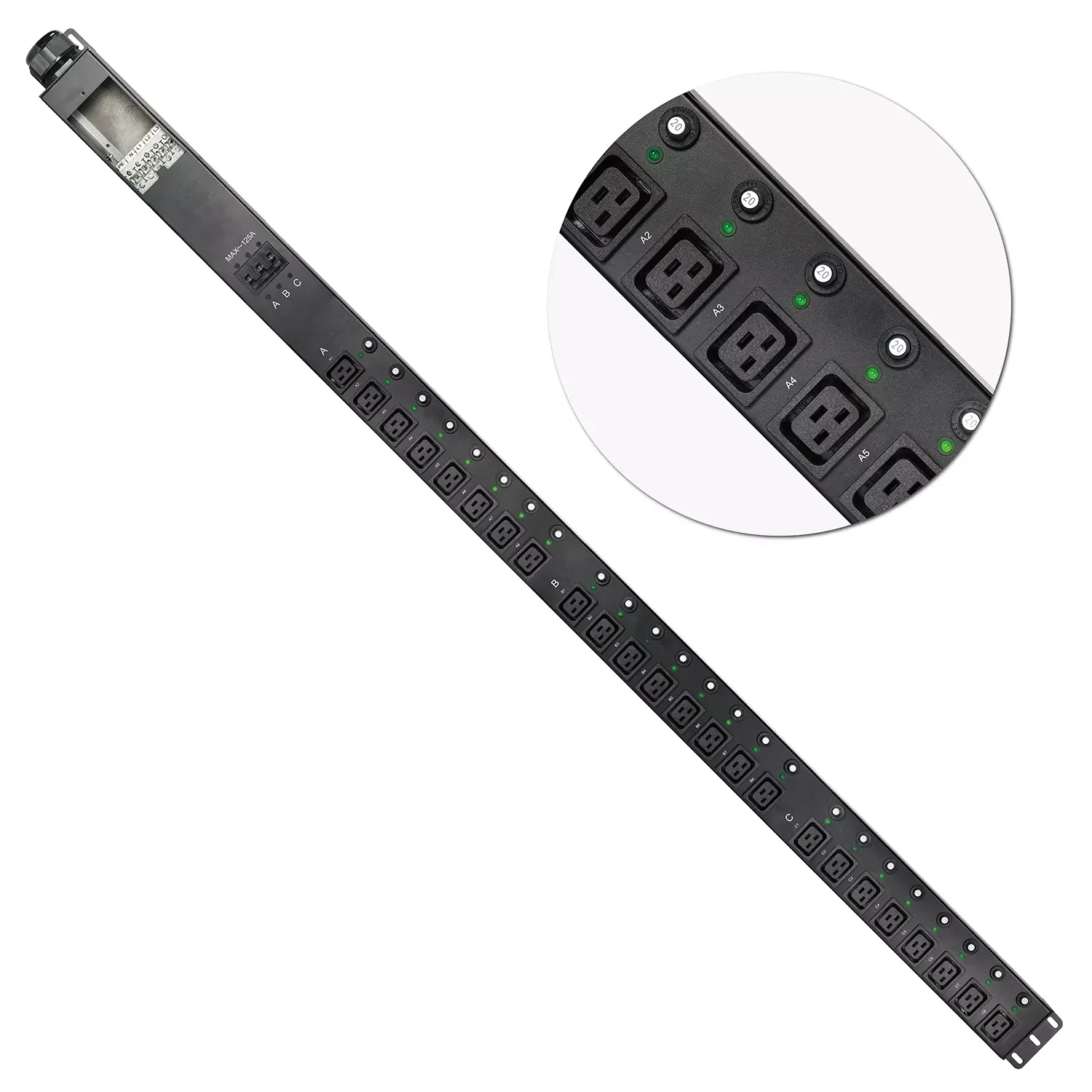 12/18/24 Way Power Distribution Equipment - Black PDU MCB Board MCB