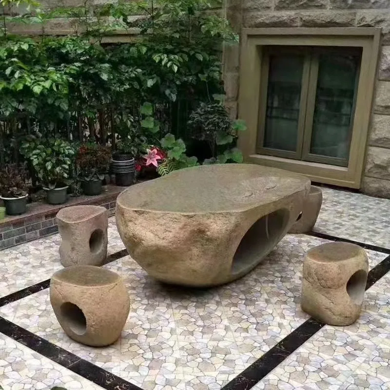 Beige Travertine Flower Pot Planters - Customized for Garden Decor
