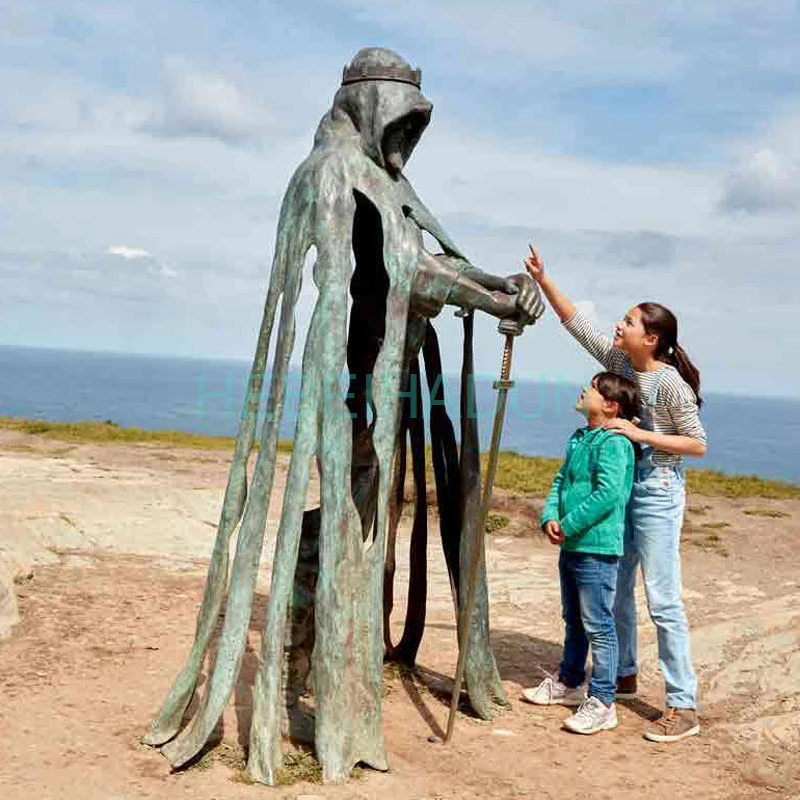 Outdoor Decoration Abstract Metal Life Size Famous Bronze King Arthur ...