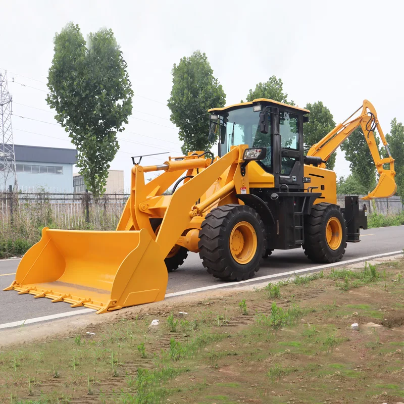 4wd Backhoe Loader Front Backhoe Loader Hydraulic Transmission 2.5ton ...
