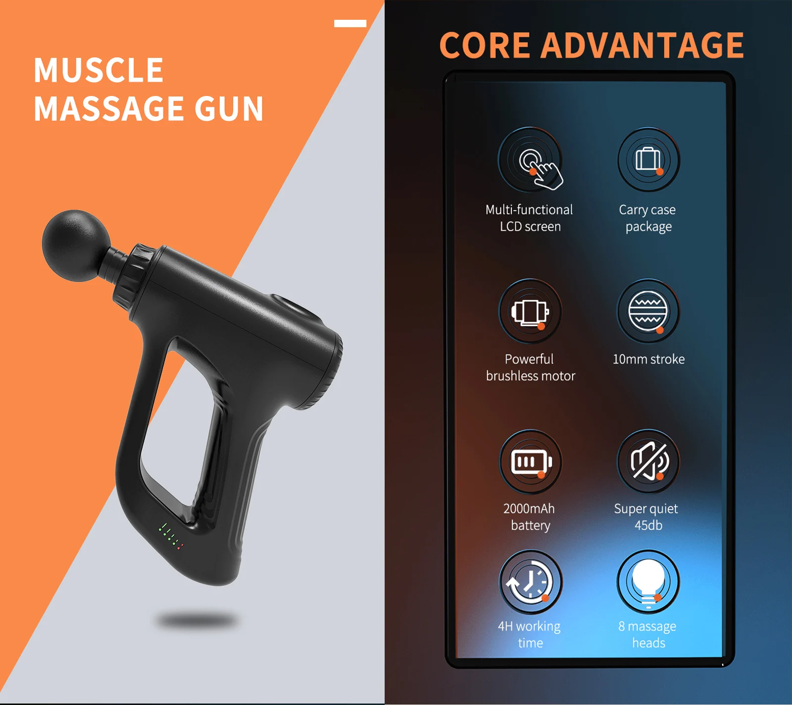 2022 New 30 Speed Fit Body Gun Massager Sports Vibration Deep Tissue ...