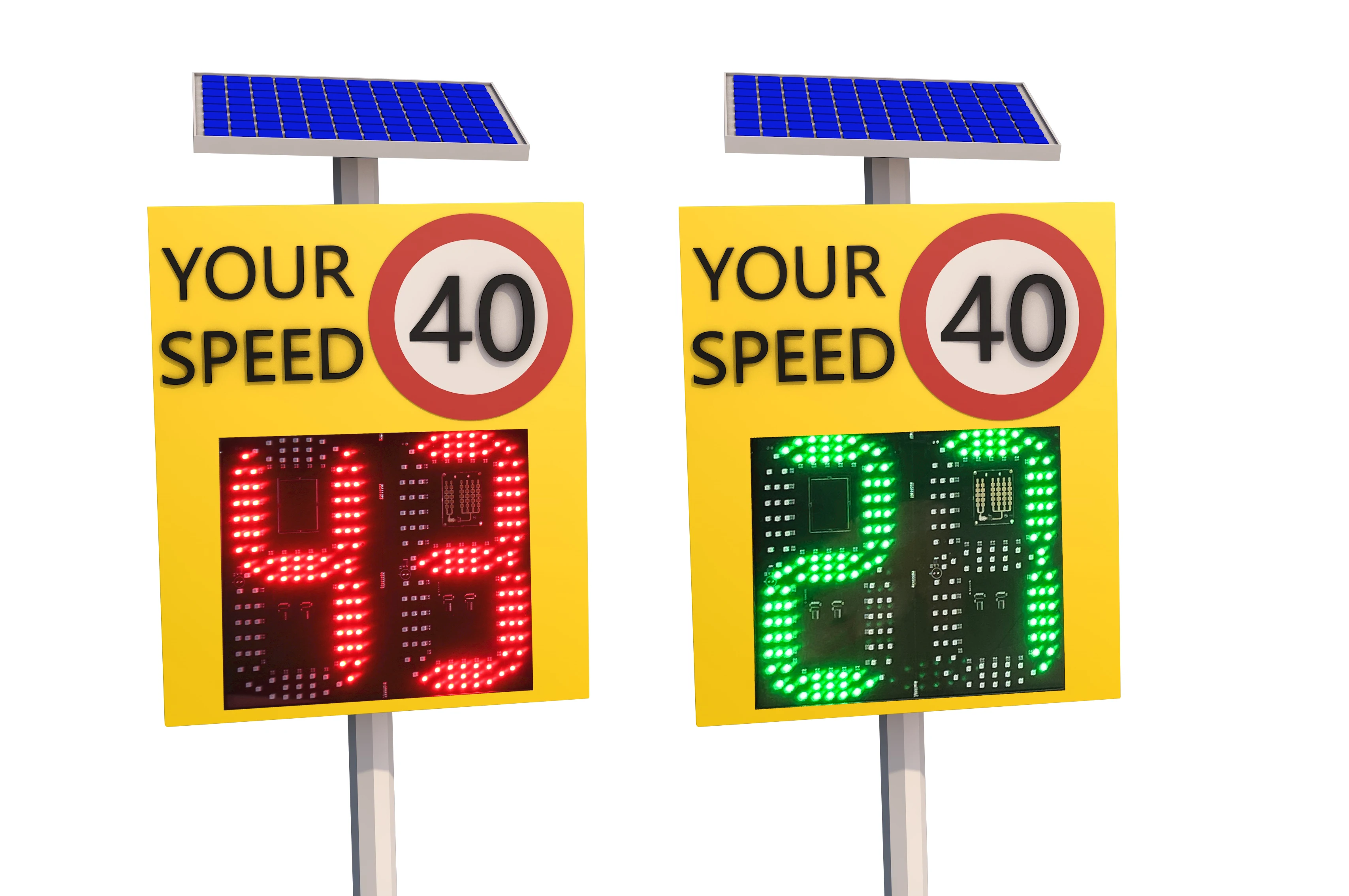 Radar Speed Feedback Sign With Two Digits And Your Speed Aluminum Plate - Buy Integrated Radar ...