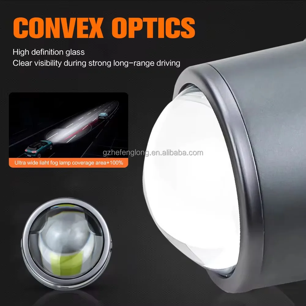 120W Bi LED Car Fog Lamp Projector 3-Inch Two Laser Three Color IP68 ...