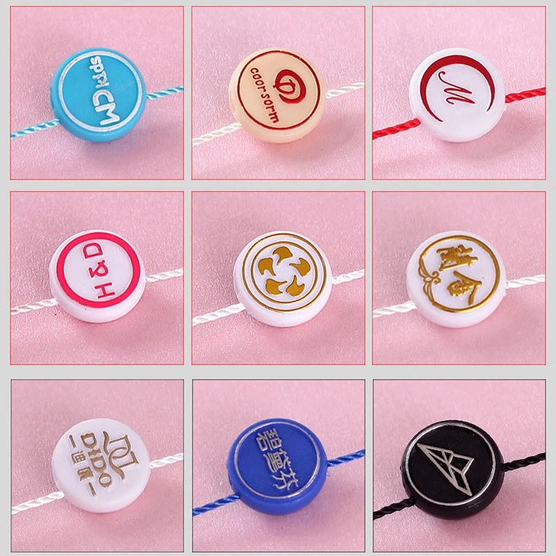 Custom 3D Embossed Logo Sneaker Lockable Rope Round Plastic Seal ...