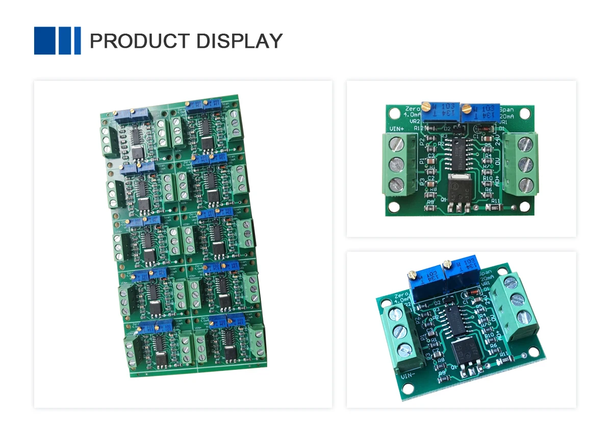 Custom 0-2.5v 0-3.3v 0-5v 0-10v 0-15v 0-24v To 4-20ma Converter Voltage ...