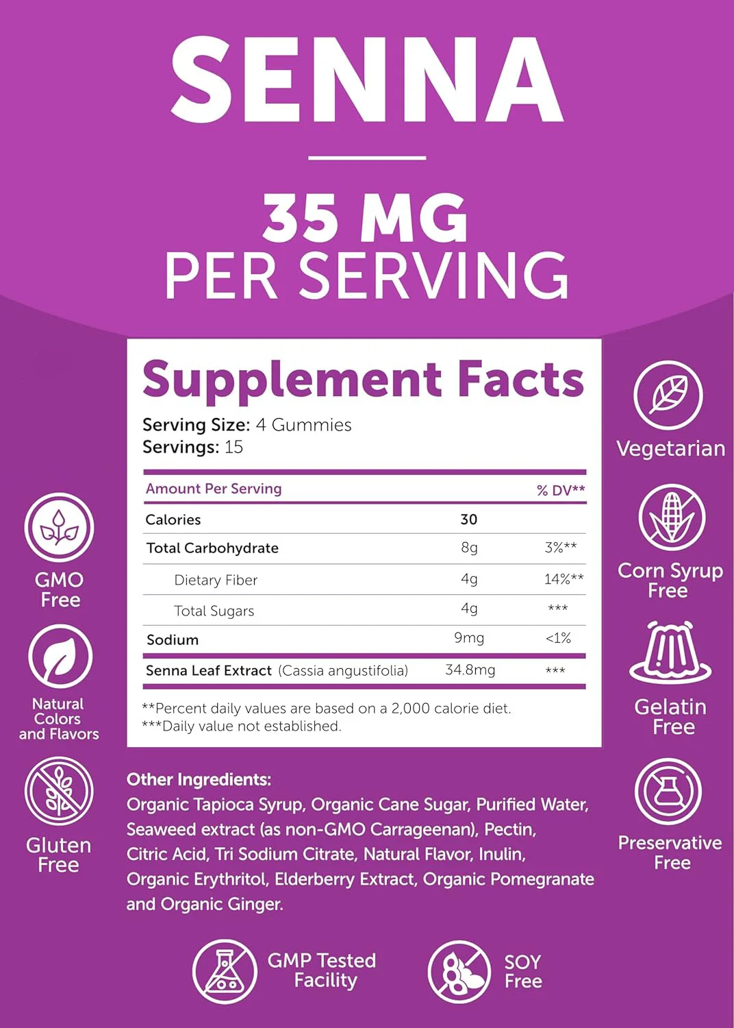 Proprietary Formula Senna Laxative Supplement Gummies Natural Senna ...