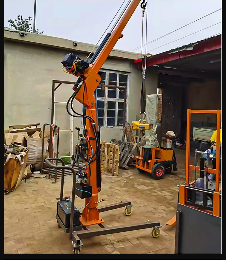Lifting Rotary Hydraulic Boom Remote Control Electric Winch