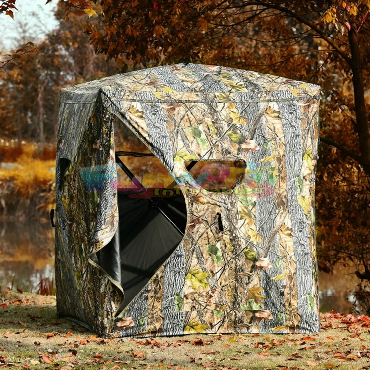 Outdoor perspective camouflage portable hunting blinds tent 360 see ...