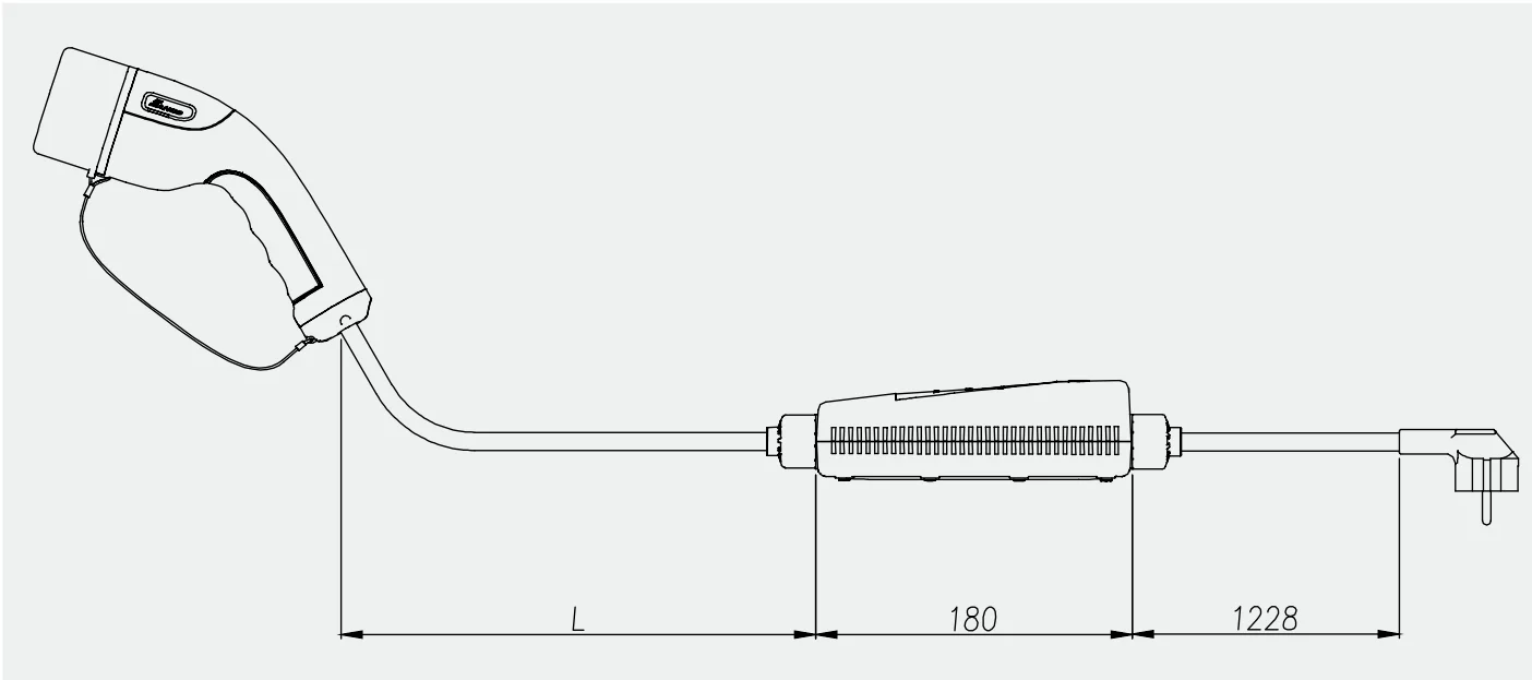 IEC Electric Vehicle Portable EV Charger 16A AC Mode2 Home Use EV ...