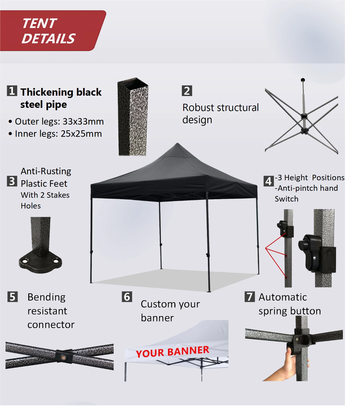 2x2 2x3 3x3 Waterproof Folding Pop up White Canopy Tent Outdoor Patio ...