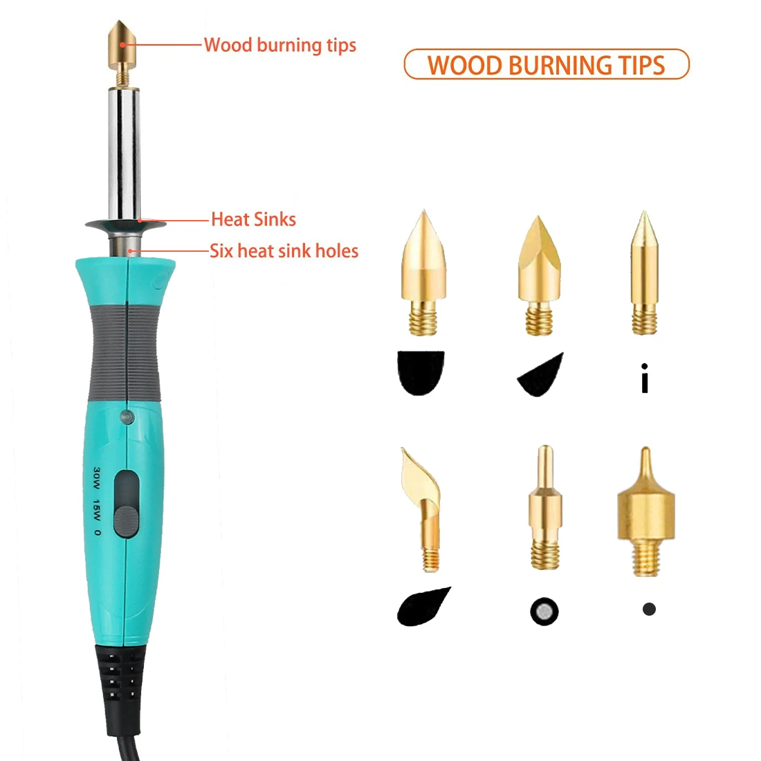 DIY Wood Burning Soldering Iron Pyrography Kit Tool Set