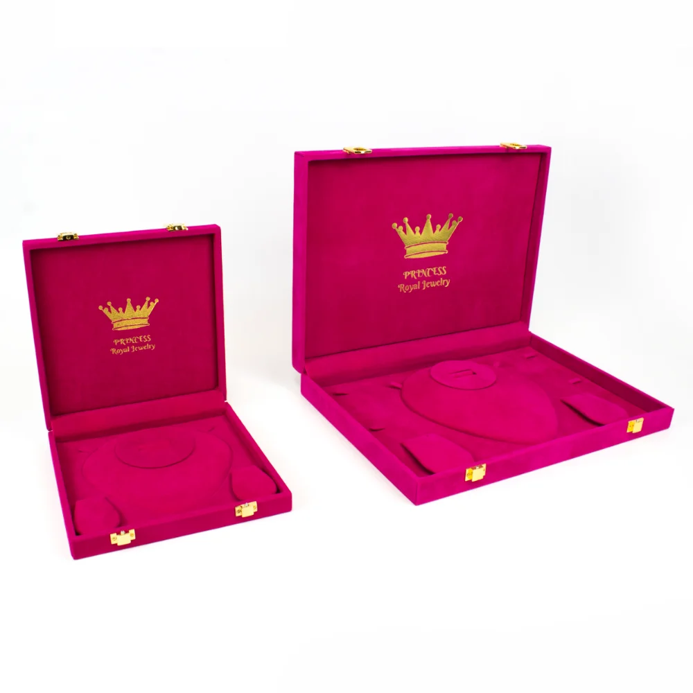 Luxury Custom Logo Earrings Necklace Velvet Jewelry Boxes Packaging ...