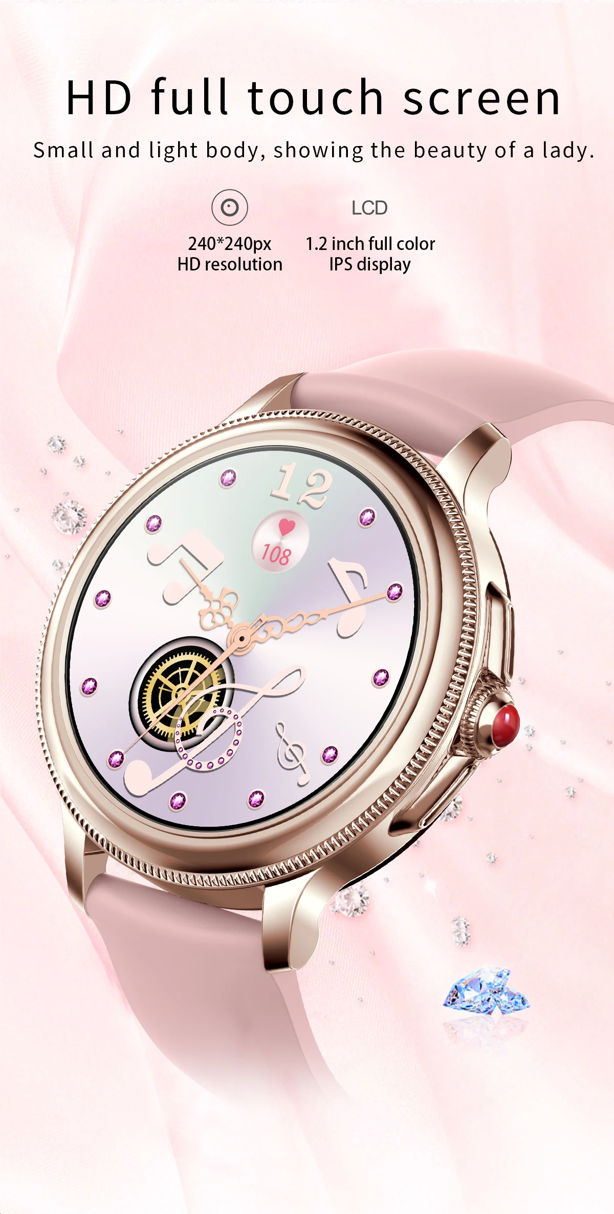 CF96 Smartwatch - Fashionable Sport Watch for Women