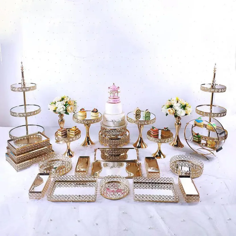25 Pcs Cake Stand Set Party Decorations Wedding Dessert Table Buffet ...