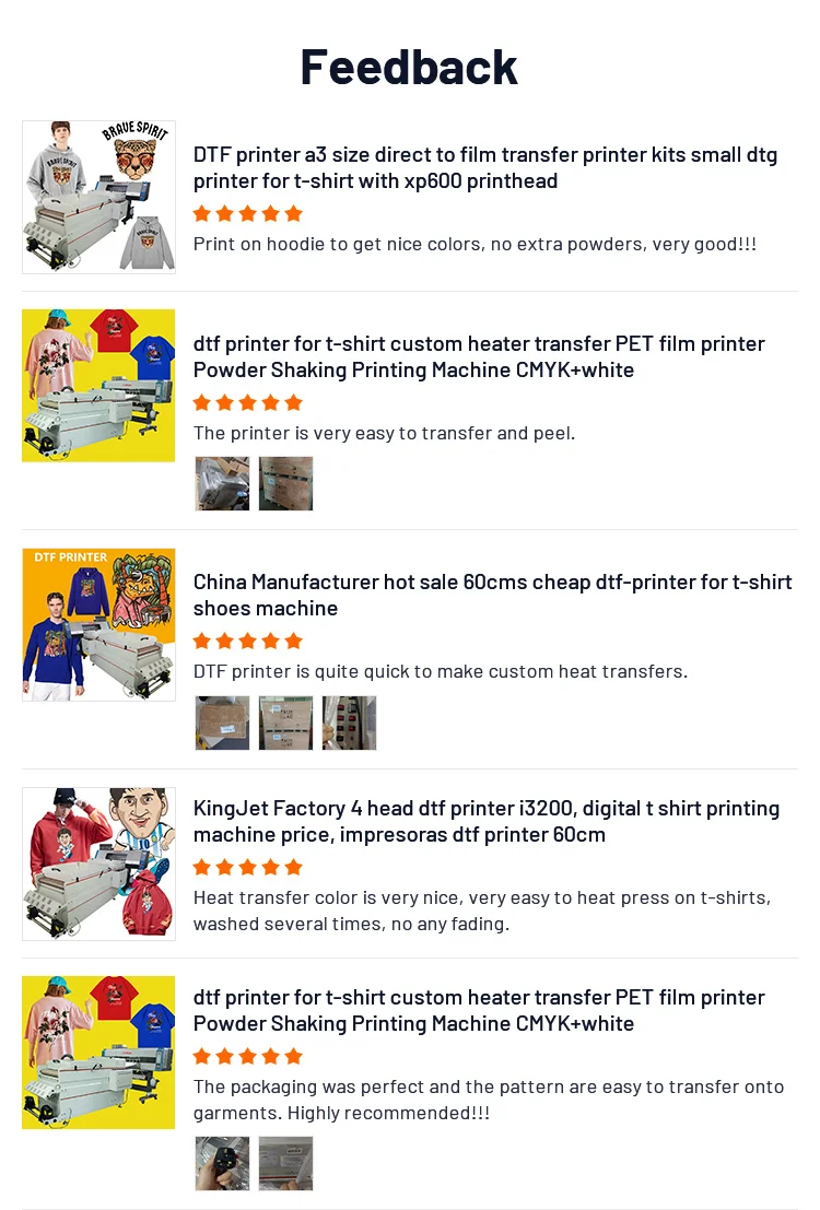 Kingjet USA Pro Dual Head DTF Printers 30cm with Oven