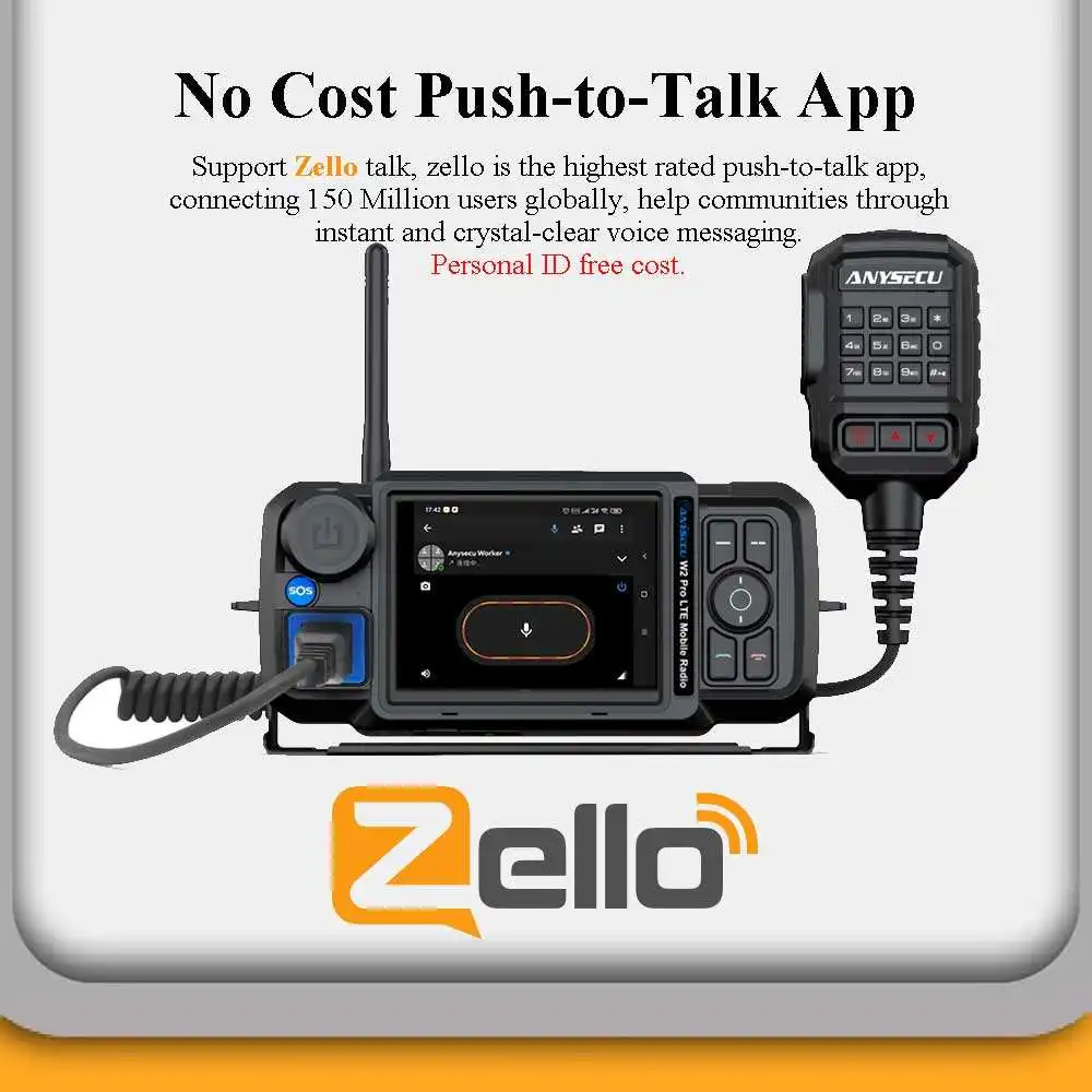 Zello Radio 4G-W2 PLUS N61 Mobile Transceiver – PTT Walkie Talkie for ...