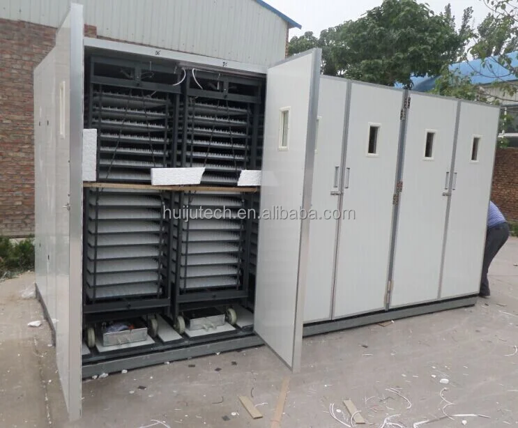 4 Trolleys 22528 Chicken Egg Incubator + 2 Trolleys 11264 Chick Hatcher ...