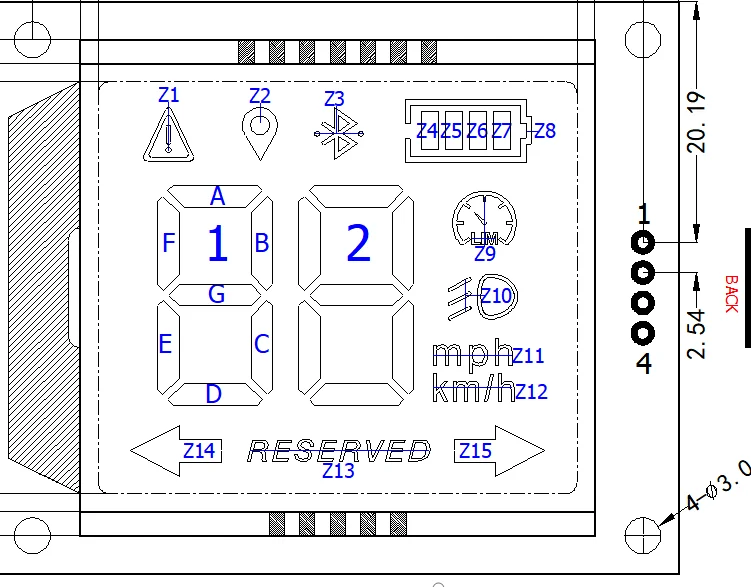 Customized Screen Htn 7 Segment Display Custom 7 Segment Lcd Display ...