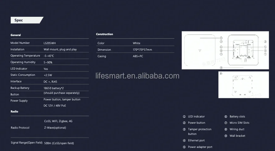 Defed Smart Station Home Security Lifesmart Wifi 5g - Buy Home Security ...