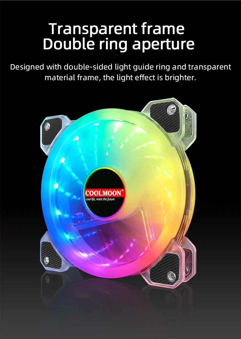 Direct Selling COOLMOON Gaming Computer Pc case Fans120mm Rgb Cooling ...