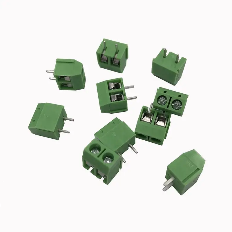 PCB green small screw terminal block with 5.0MM pitch 2 way large stock ...