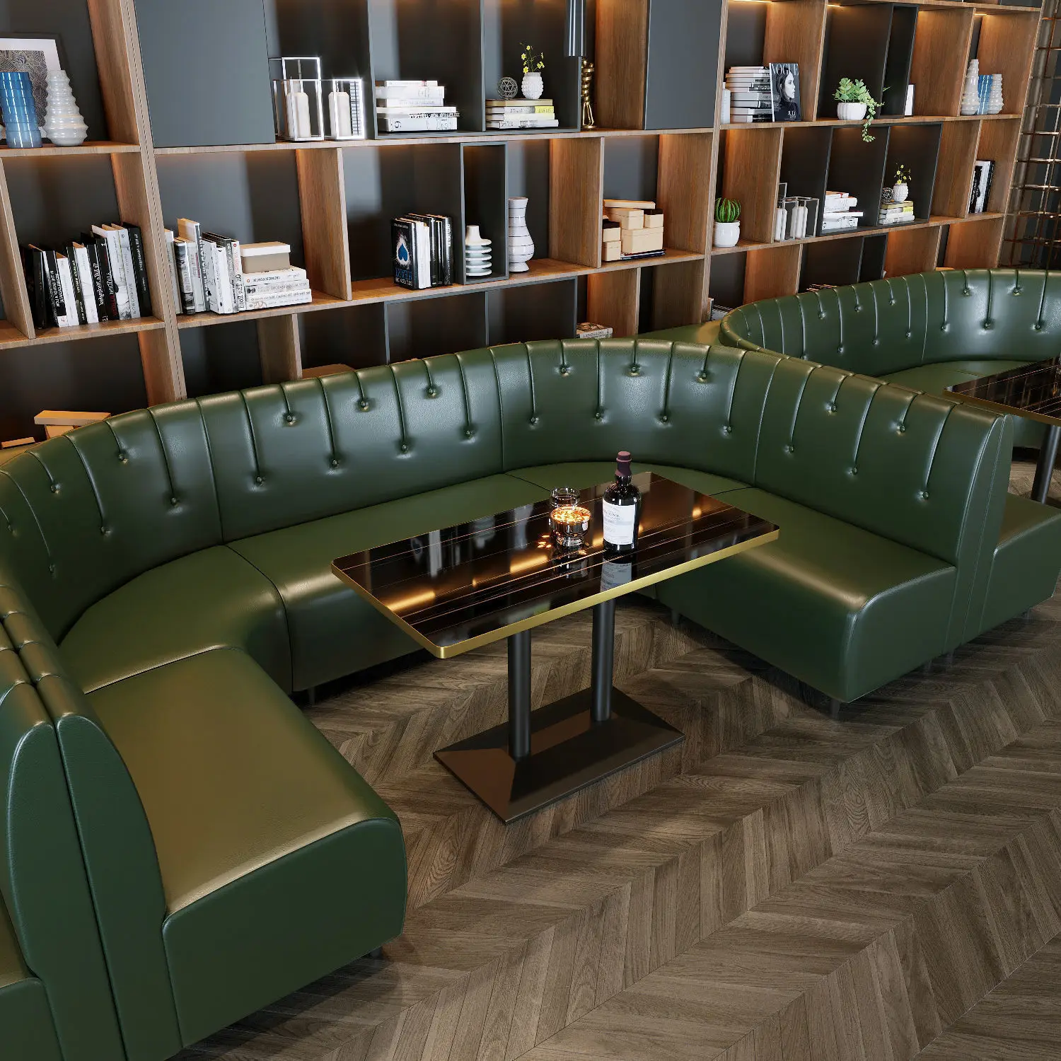 U Shape Bar Restaurant Night Club Furniture Sofa Industrial Style ...