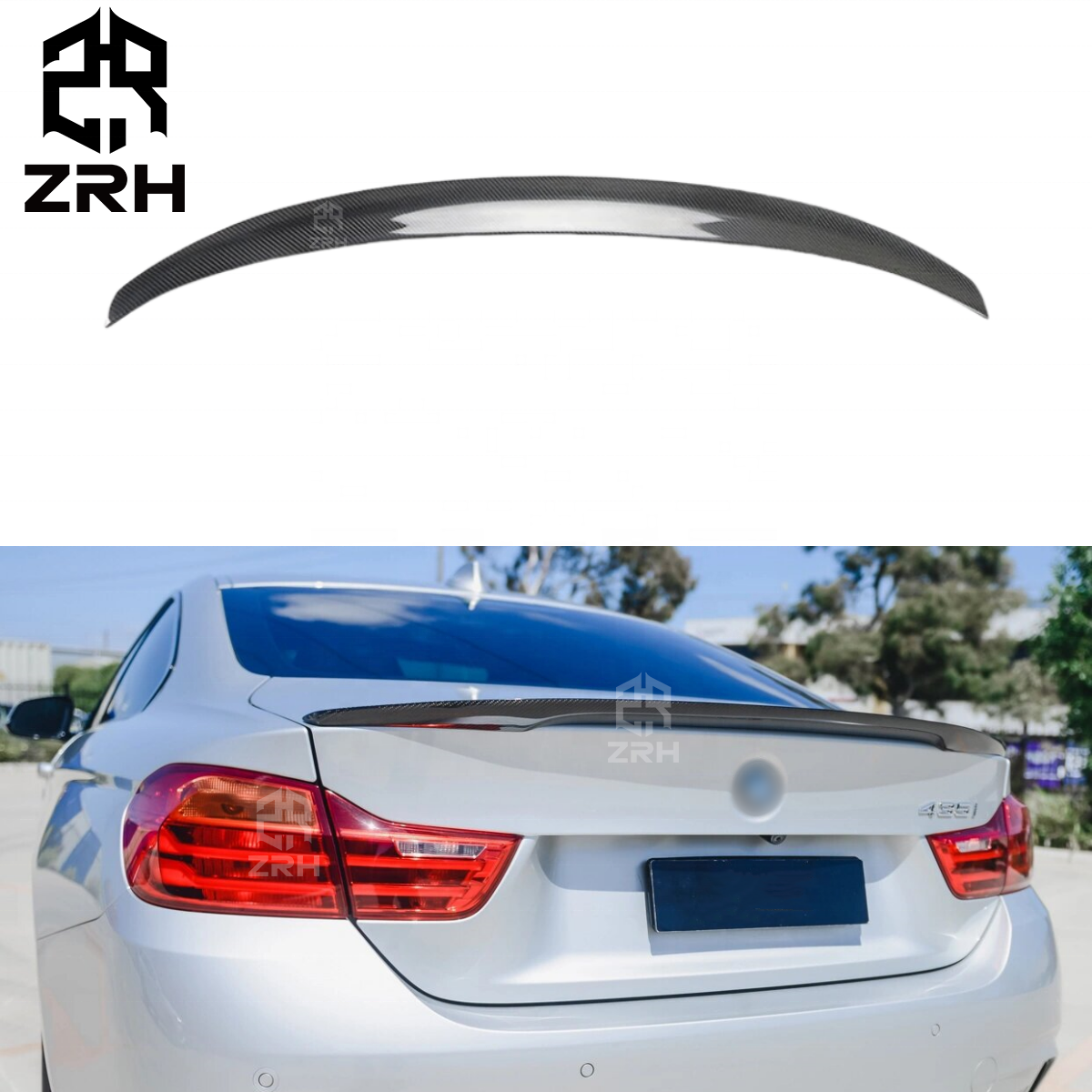 MP Style Carbon Fiber Rear Wing Spoiler For BMW 4 series F32 F33 F36 ...