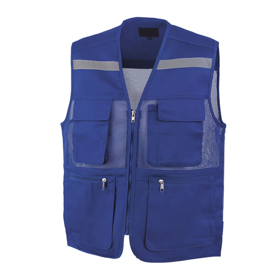 Type V Cargo Reflective Work Safety Volunteer Utility Multi Pocket Vest ...
