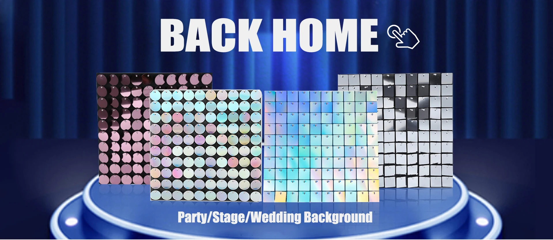 Custom Colors Shimmer Sequin Wall Panel Backdrop Stand Birthday Party ...